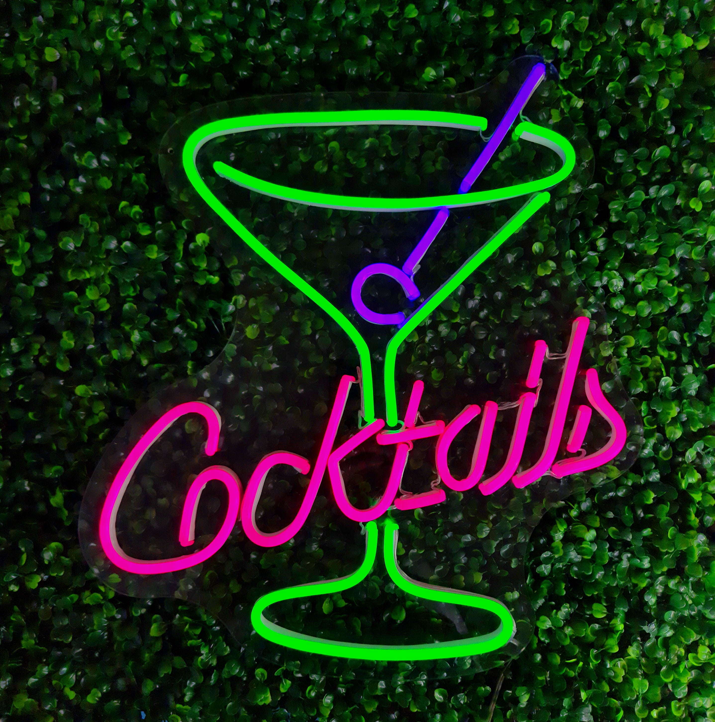 Cocktails neon lamp neon sign - neonbord - neonlicht – neonlampen.nl